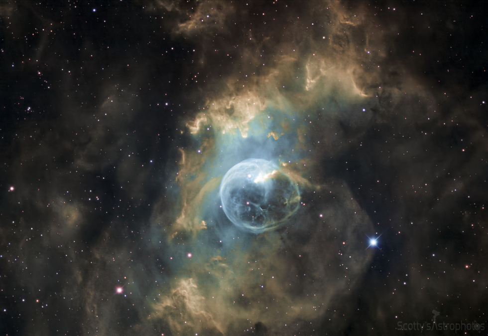 NGC 7635, the Bubble Nebula | Telescope Live